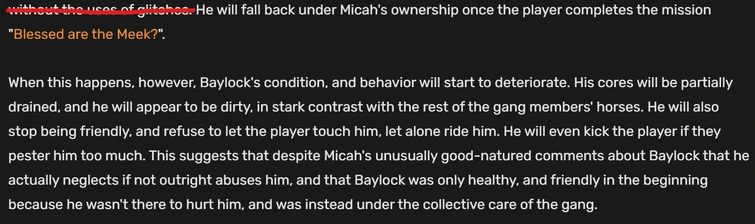 There is no evidence that Baylock is abused. | Fandom