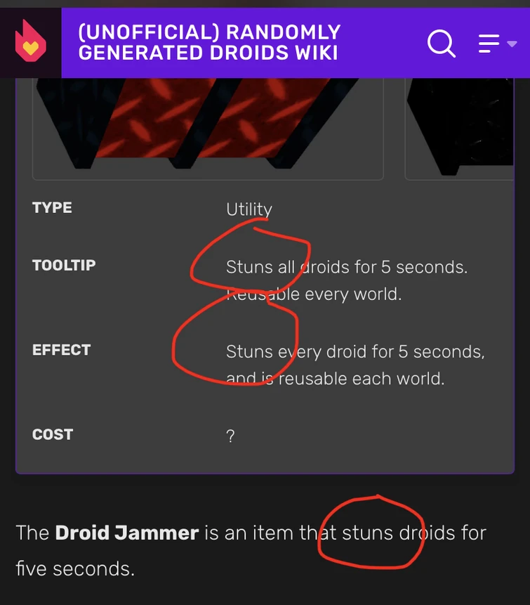 Discuss Everything About (Unofficial) Randomly Generated Droids Wiki ...