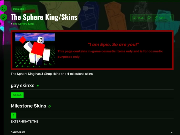 sphere king heme skin | Fandom