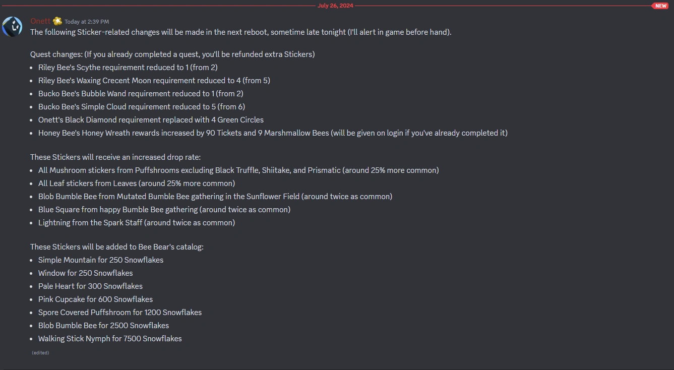 BEESMAS STICKER NERFS INCOMING w/ HONEYDAY BOOST | Fandom