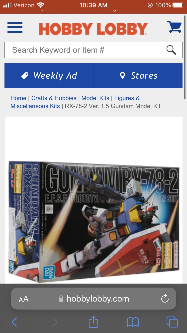 Hobby Lobby selling MG? | Fandom