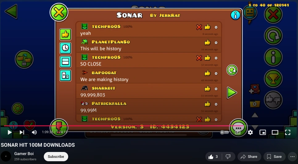 sonar hit 100m downloads | Fandom