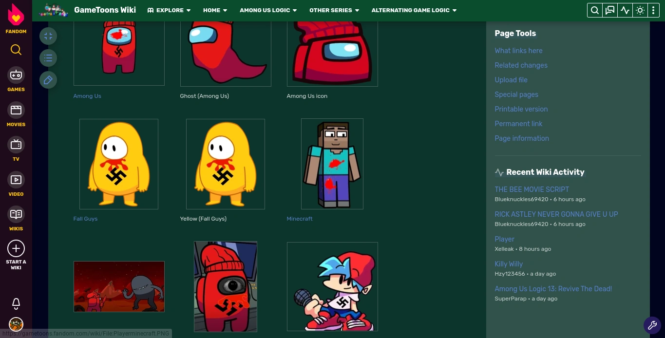 This wiki is filled with vandals | Fandom