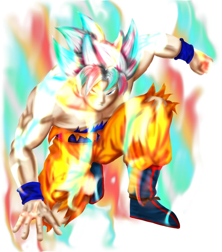 I tried to draw a hyper form for Goku (if he will use the chaos ...