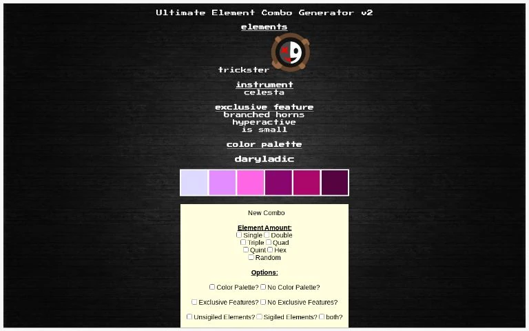 Element combo generator adoptables | Fandom