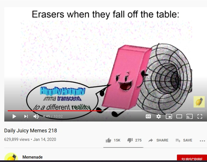 eraser was in a meme compulation and it threw me off guard | Fandom