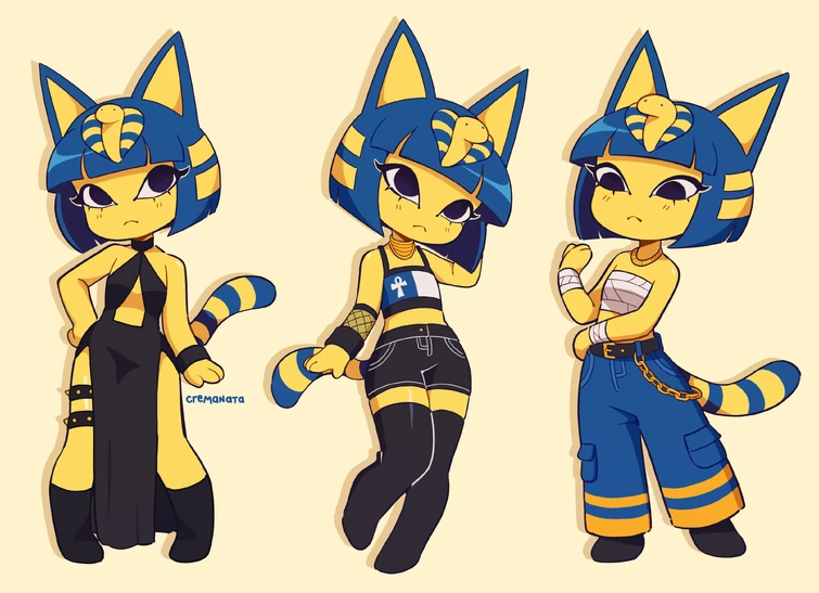 The art piece is called:"Ankha but she got new outfits". | Fandom