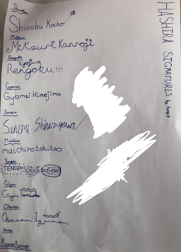 hashira signatures (made by me) | Fandom