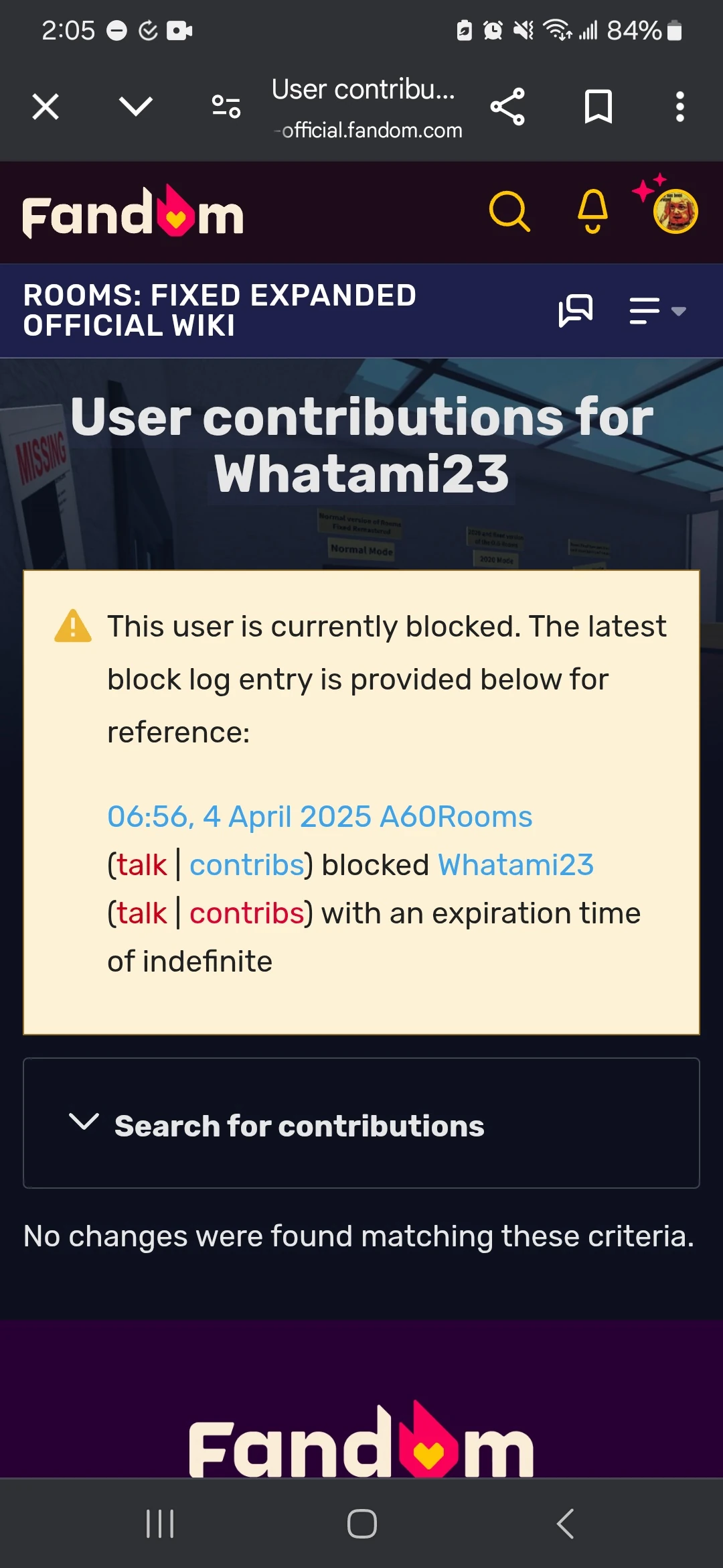 blocked for no apparent reason | Fandom
