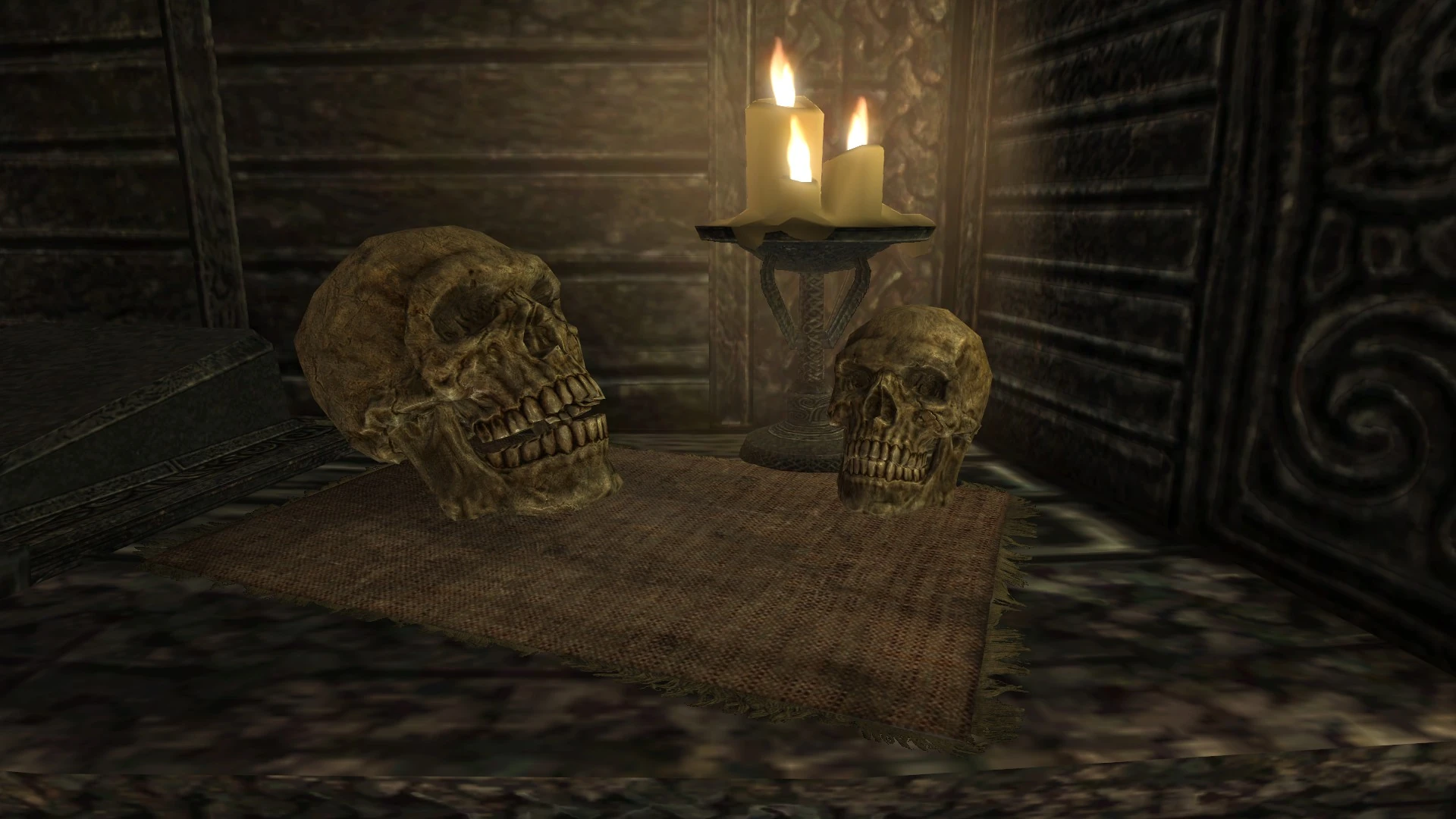 Small human skull in Skyrim's Falkreath sanctuary? | Fandom