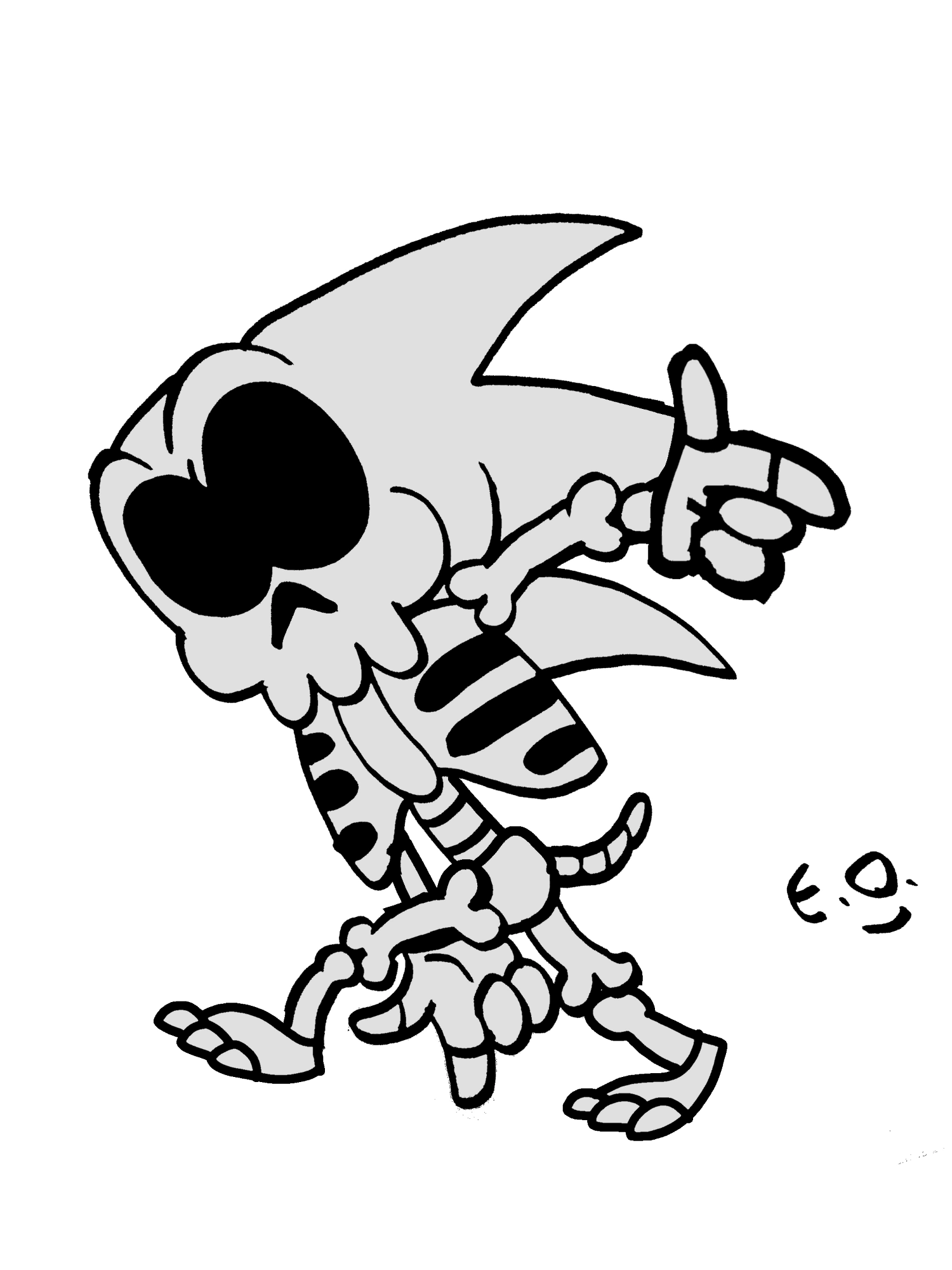 My drawing of Skeleton Sonic | Fandom