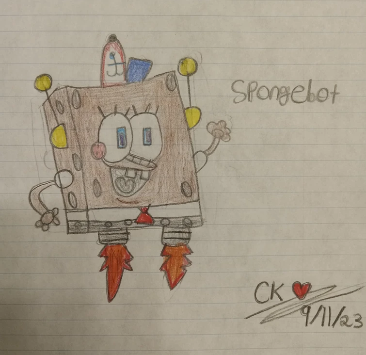 Spongebot Drawing! | Fandom