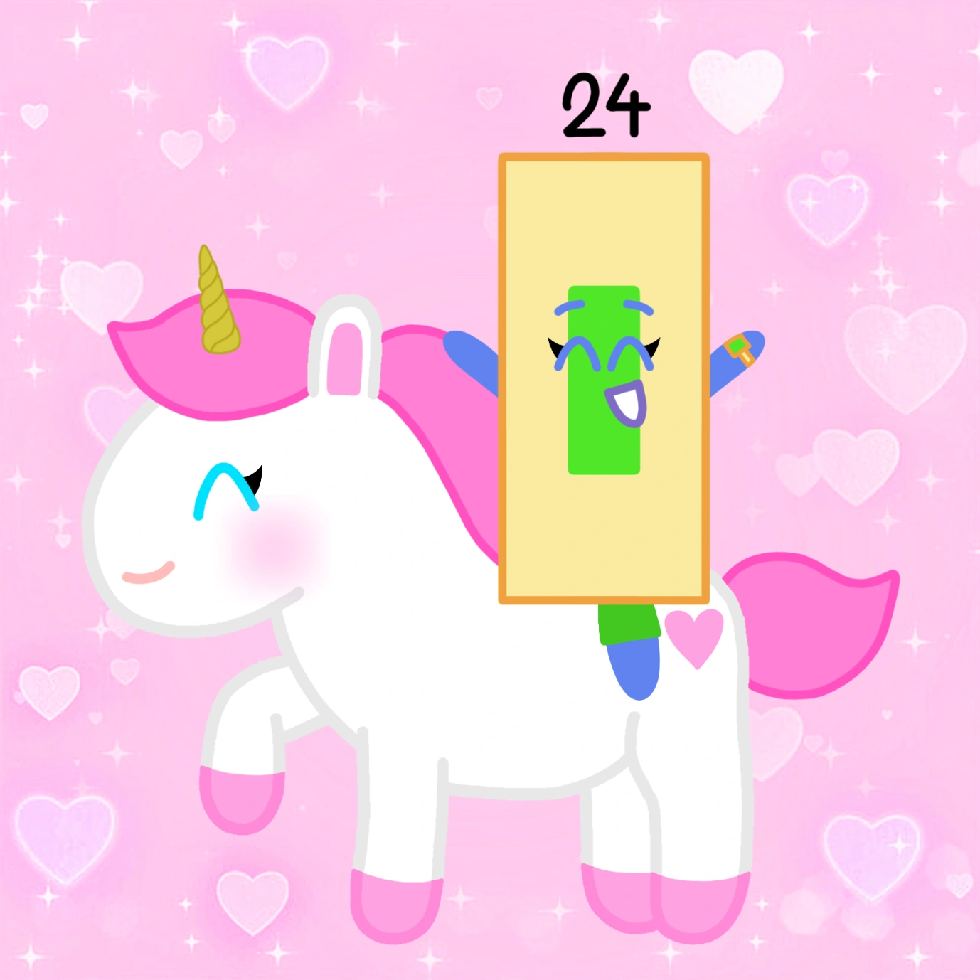 Numberblock 24 riding a unicorn! | Fandom