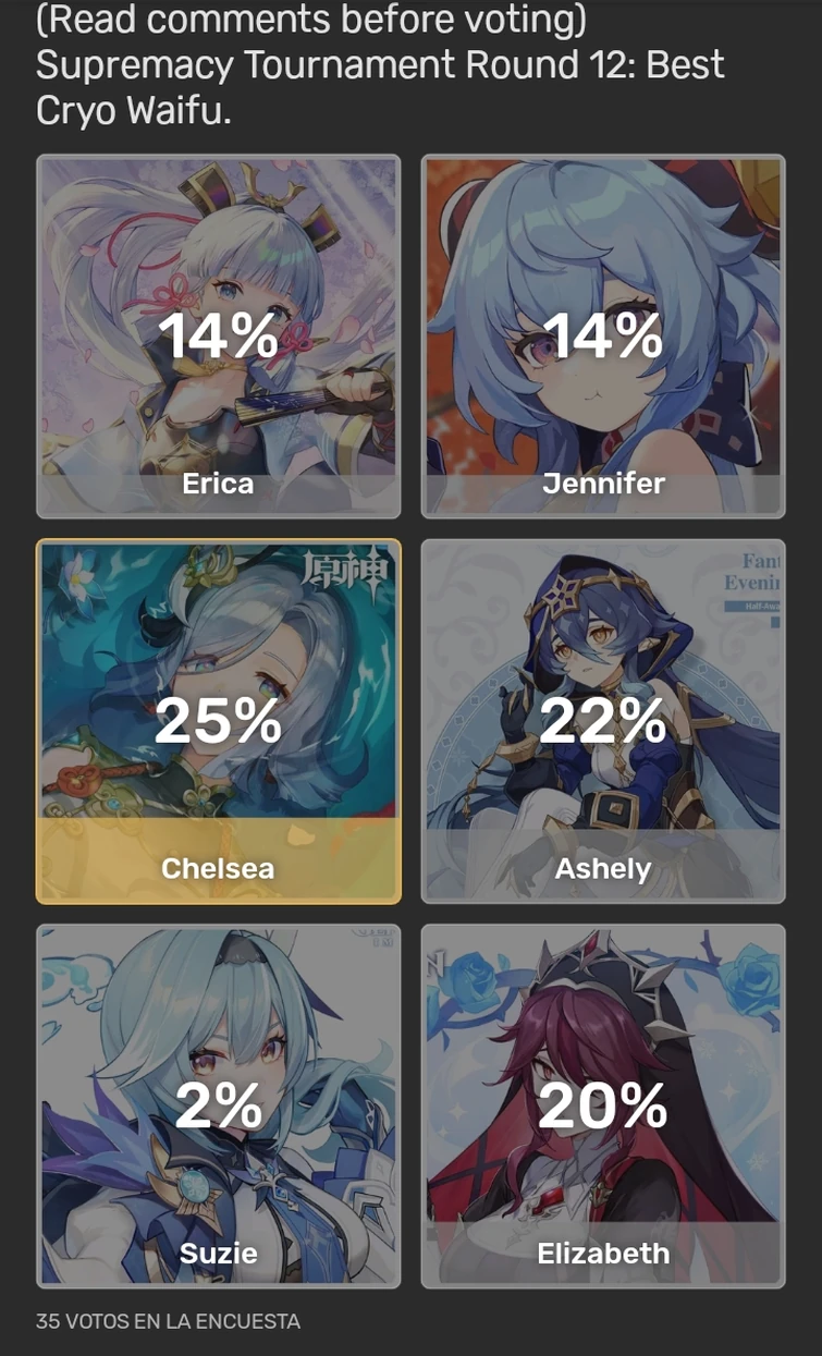 (Read comments before voting) Supremacy Tournament Round 12: Best Cryo ...