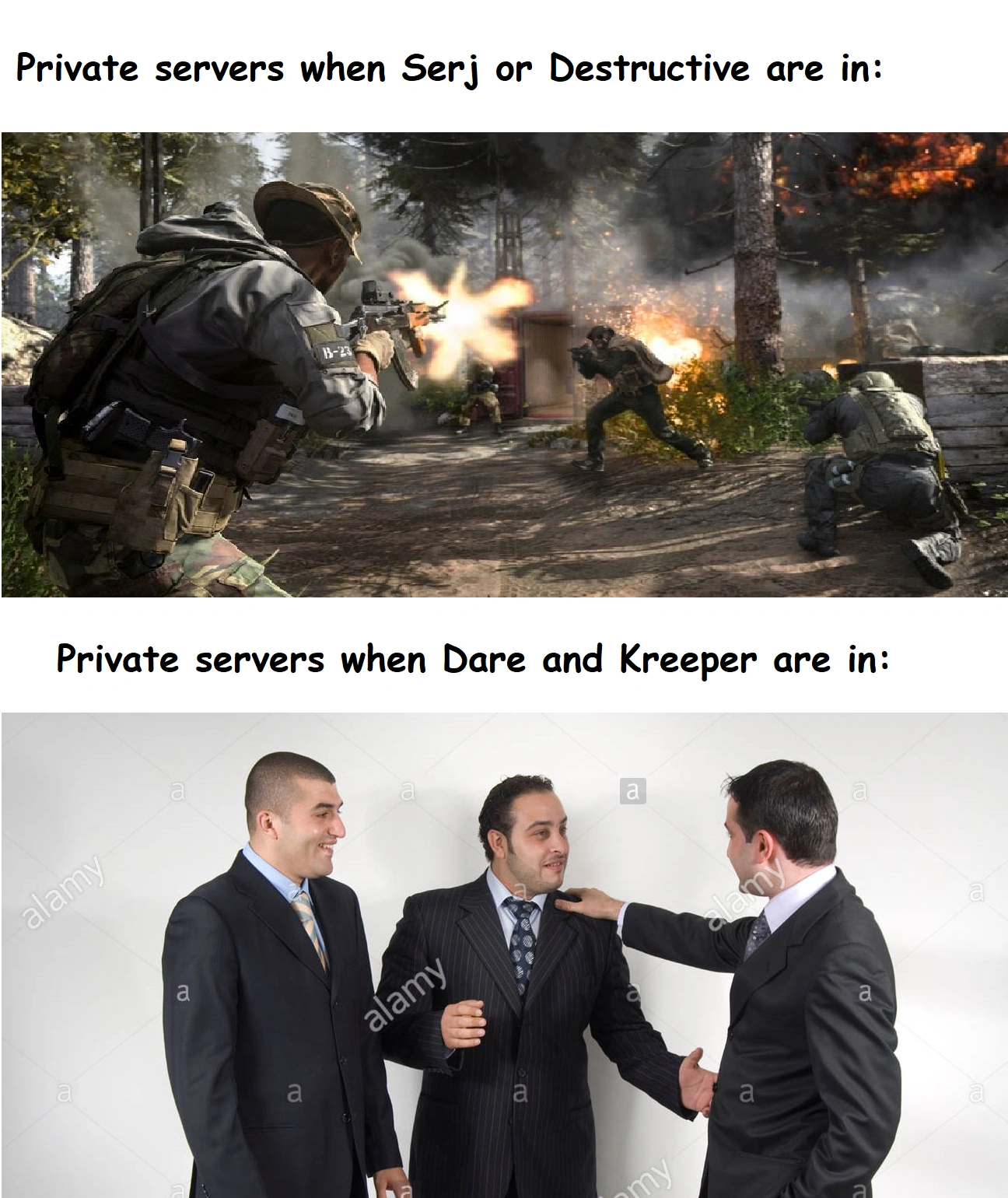 Chad servers vs War servers | Fandom
