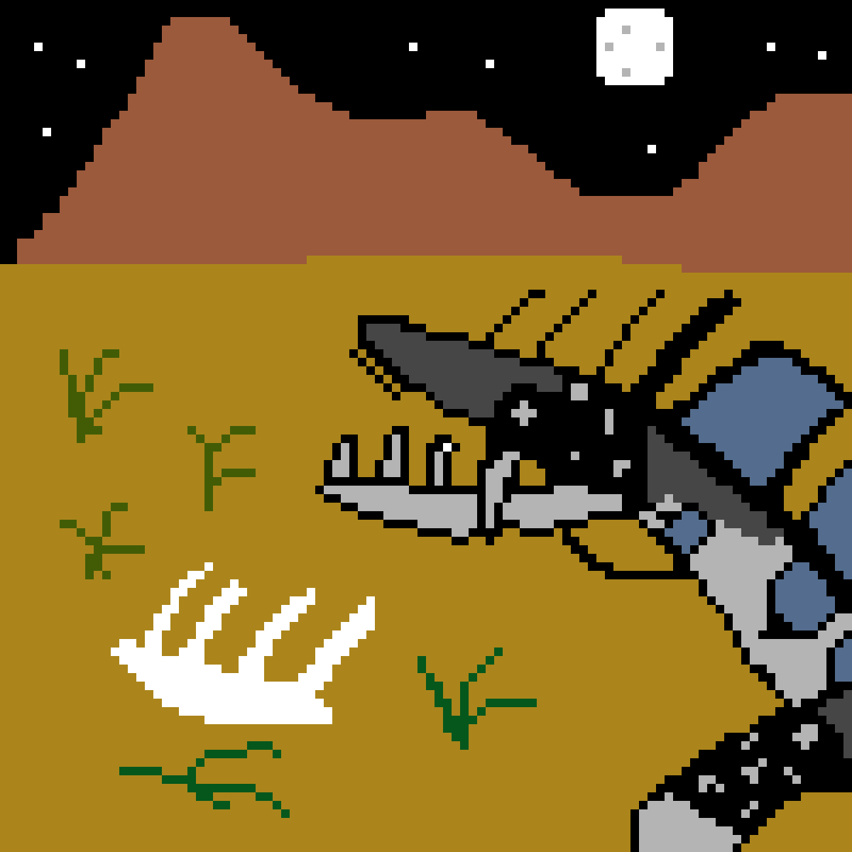 Tsugae in the night desert | Fandom