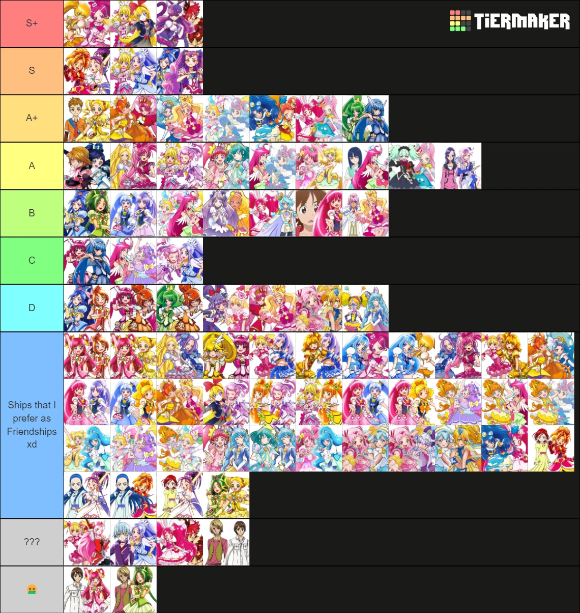 Pretty Cure Ships Tier List | Fandom