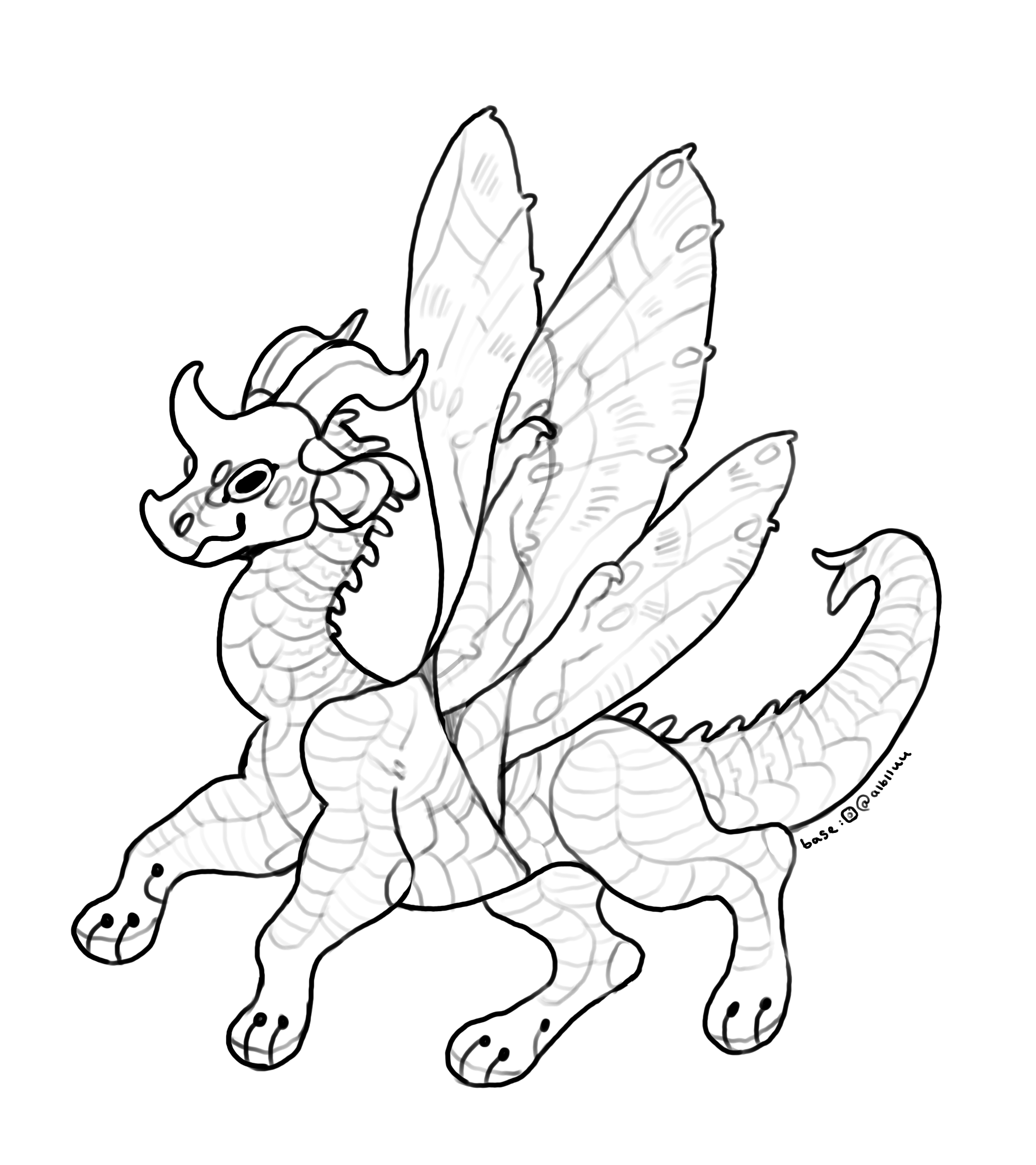 Hhahaha transparent winged Hivewing base edit? Base by albluu | Fandom