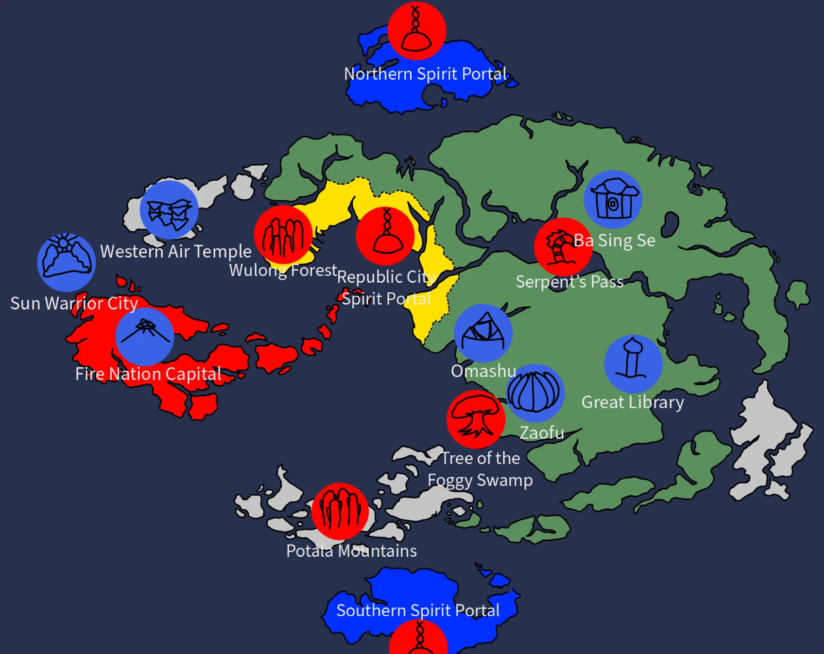 In episode 3, Aang said Omashu was one of the wonders of the world, so ...