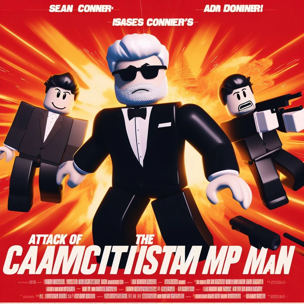 Asked Bing to create a James Bond movie made by Roblox, starring Sean ...