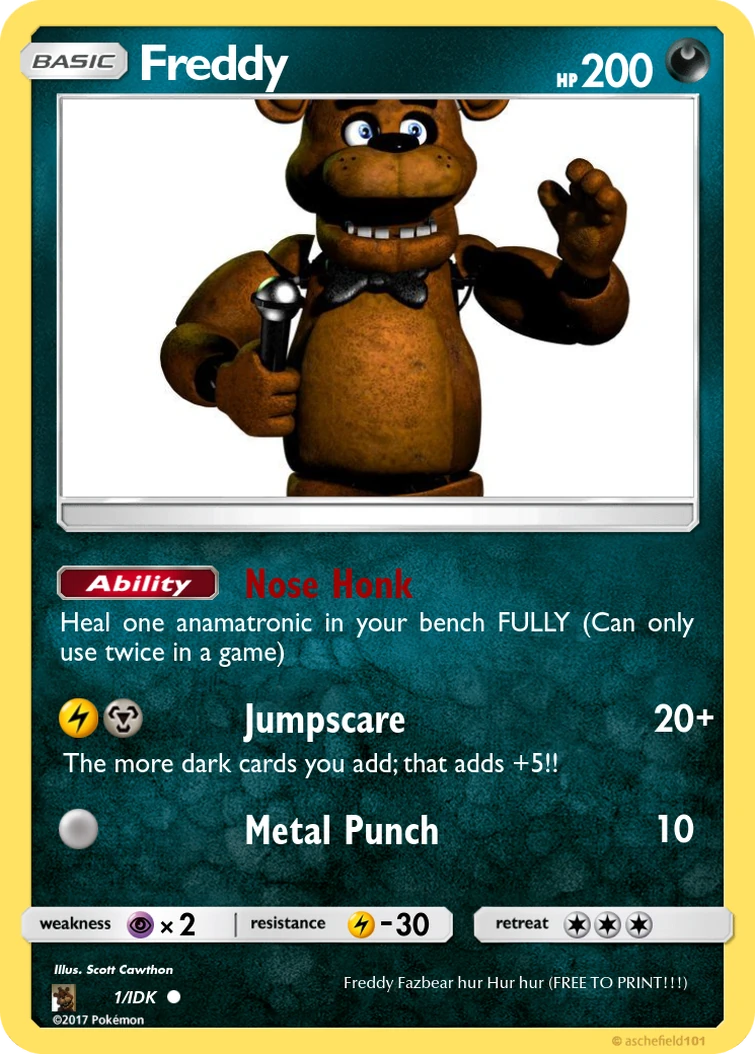 First FNaF Card | Fandom