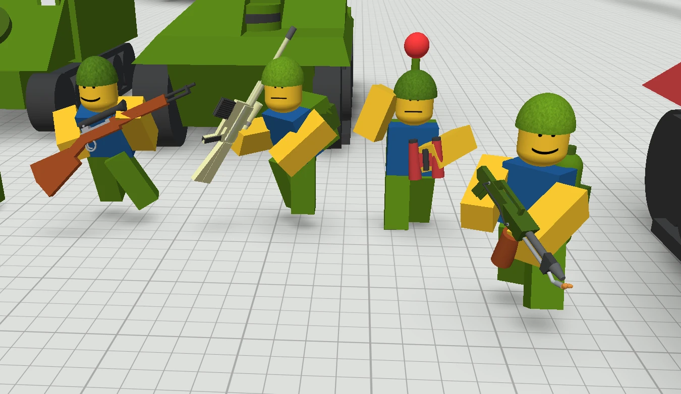 Sniper, Sniper Team and Flamethrower+Flame Launcher and Sapper made in ...