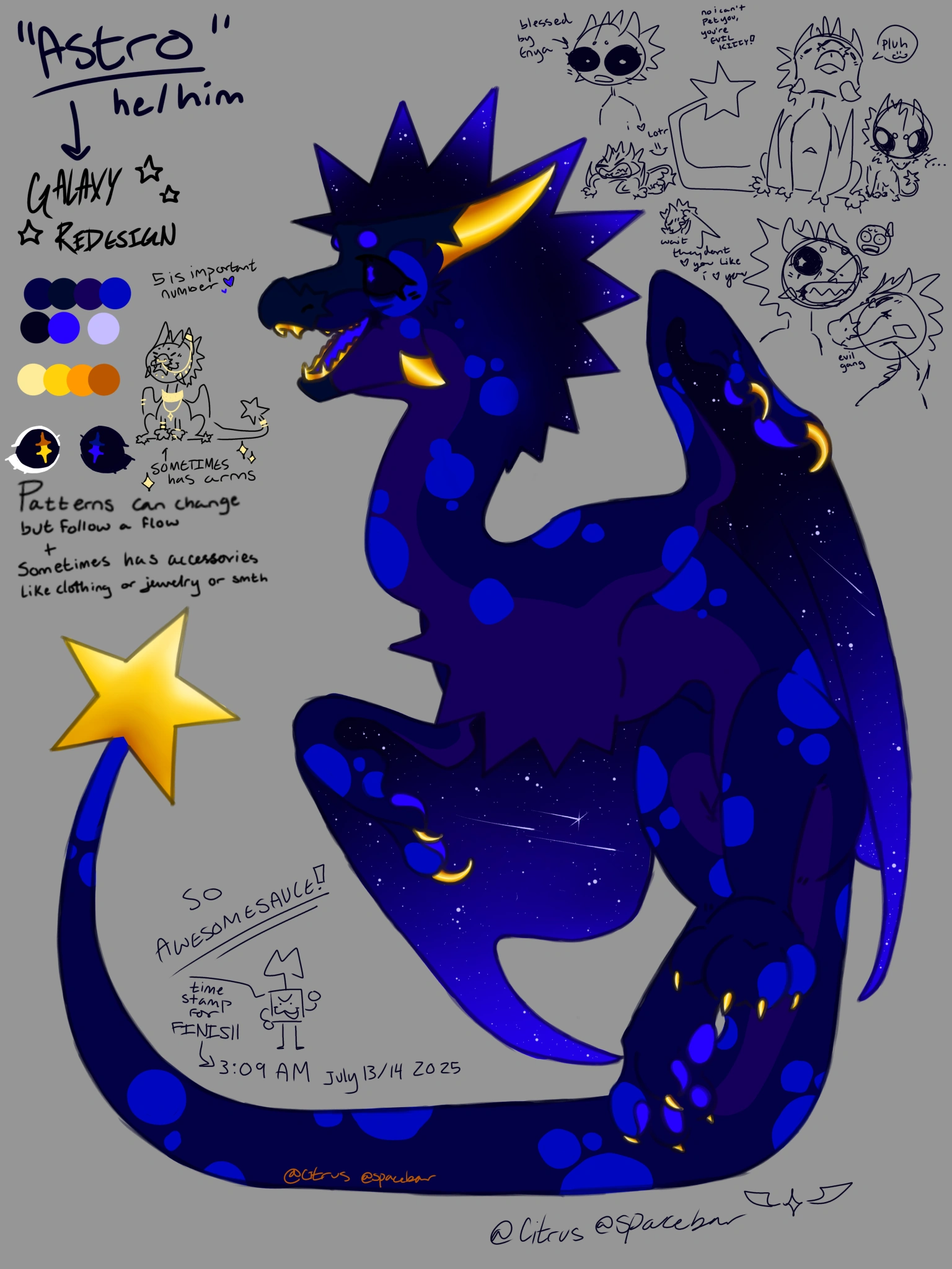 redesign for an oc from 2018 !!! meet astro !!!!! :3 | Fandom