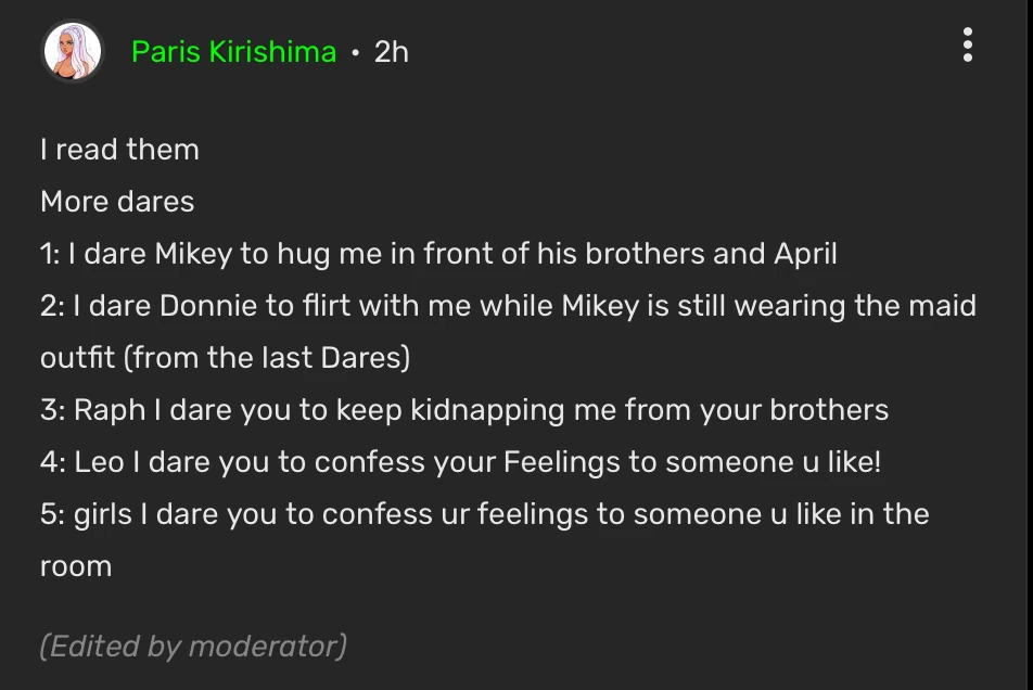 DARES PART 3!! | Fandom