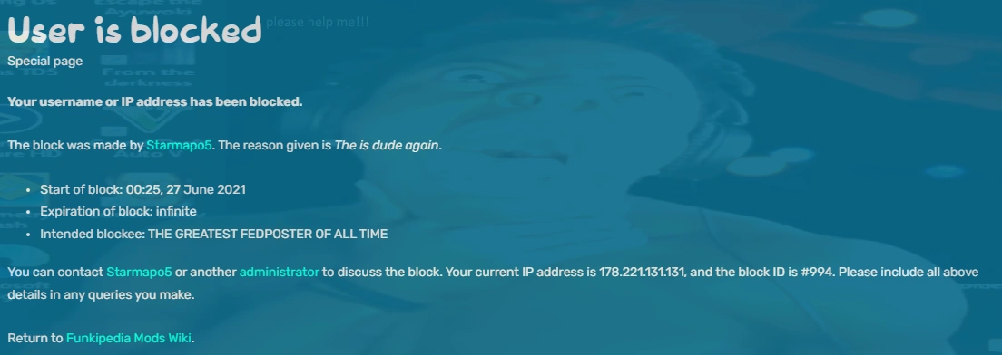 Help me why am i still blocked what i did? | Fandom