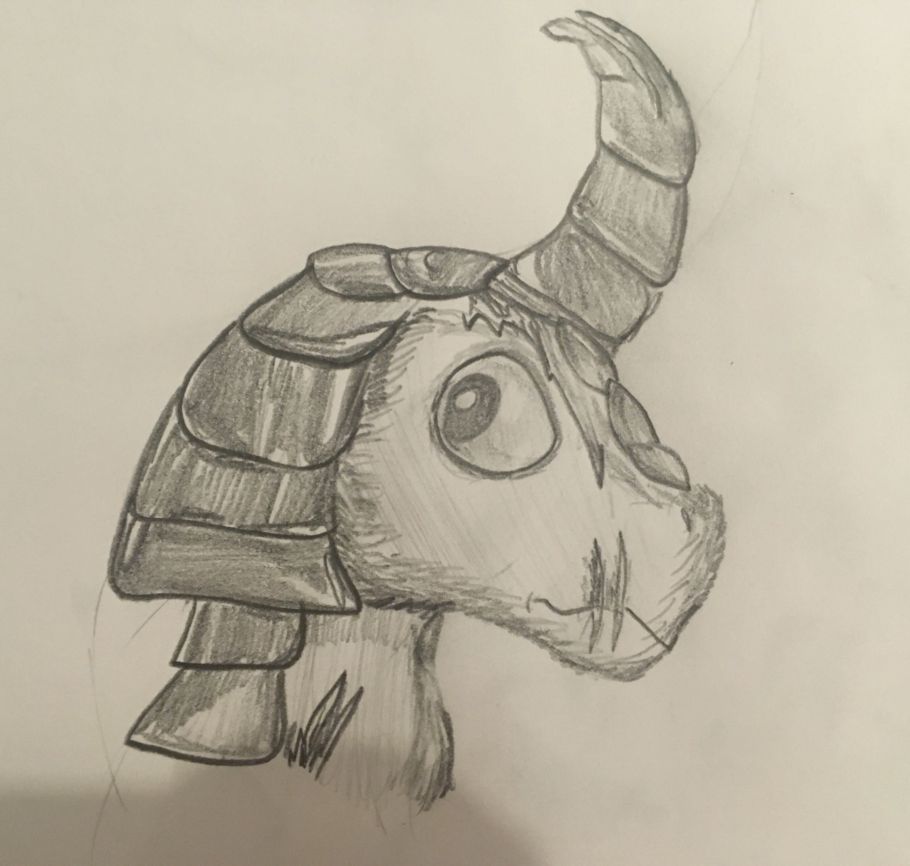 More realistic-styled drawing of my Strombonin oc, Hermit. | Fandom