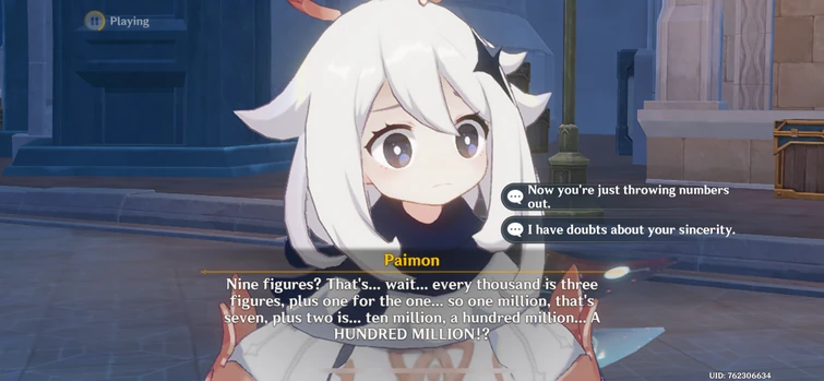 Paimon trying to calculate for the first time | Fandom