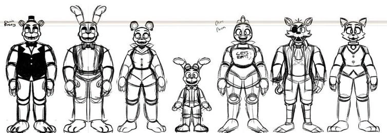 Line Up of ENAF Classic Animatronics | Fandom