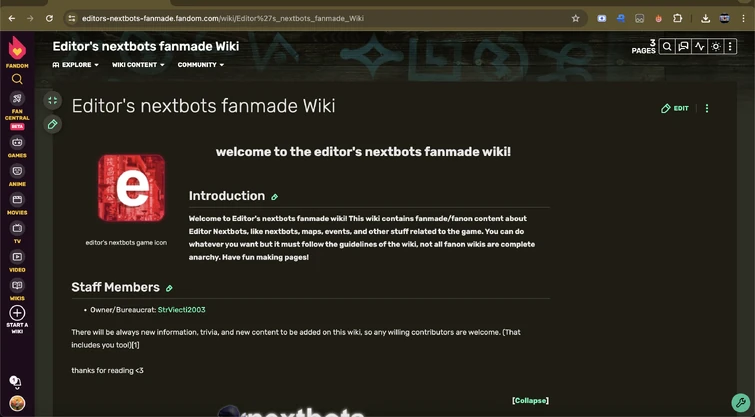 Discuss Everything About Editor's Nextbots Wiki | Fandom