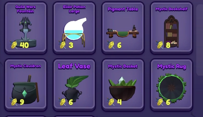 Mystic Guild accessories+Base items | Fandom