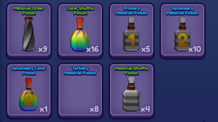 LF: Primary/tertiary color potions, elemental potions [Maybe]. | Fandom