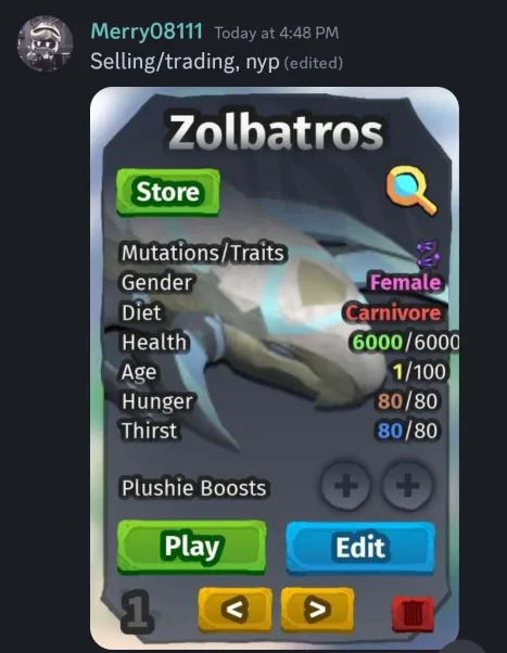 Selling Pure shadow mut Zolba!! | Fandom