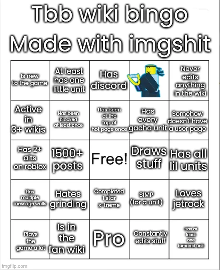 Tbb wikian bingo | Fandom