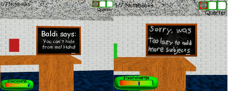 so i compare baldi's basics official classic remastered and the mod ...