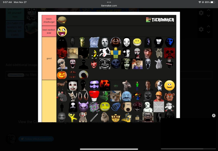 nextbot tierlist | Fandom
