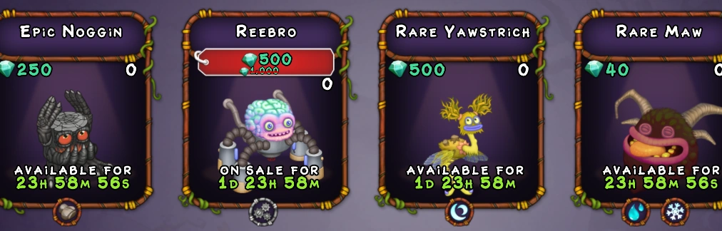 Epic Noggin and Rare Maw avaliable right now | Fandom