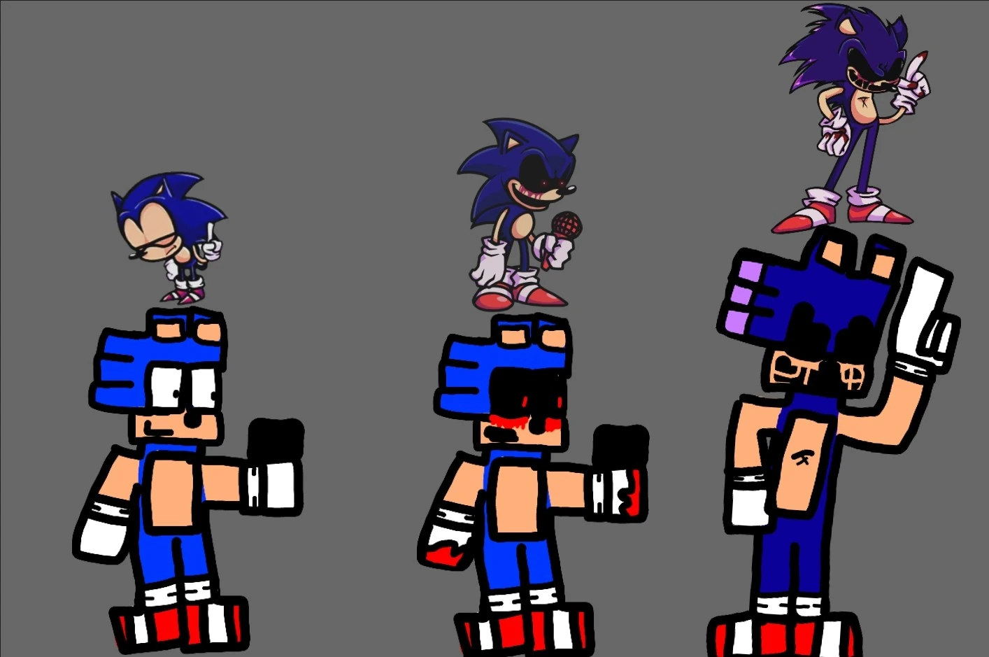 Sonic EXE in Minecraft/blocky style | Fandom