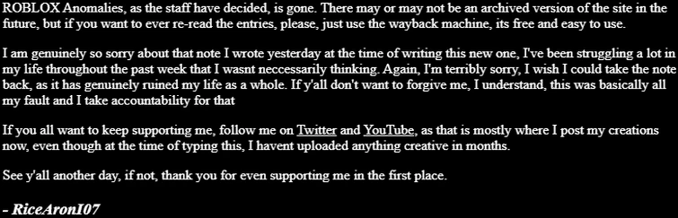 RIP, RA Archives. | Fandom