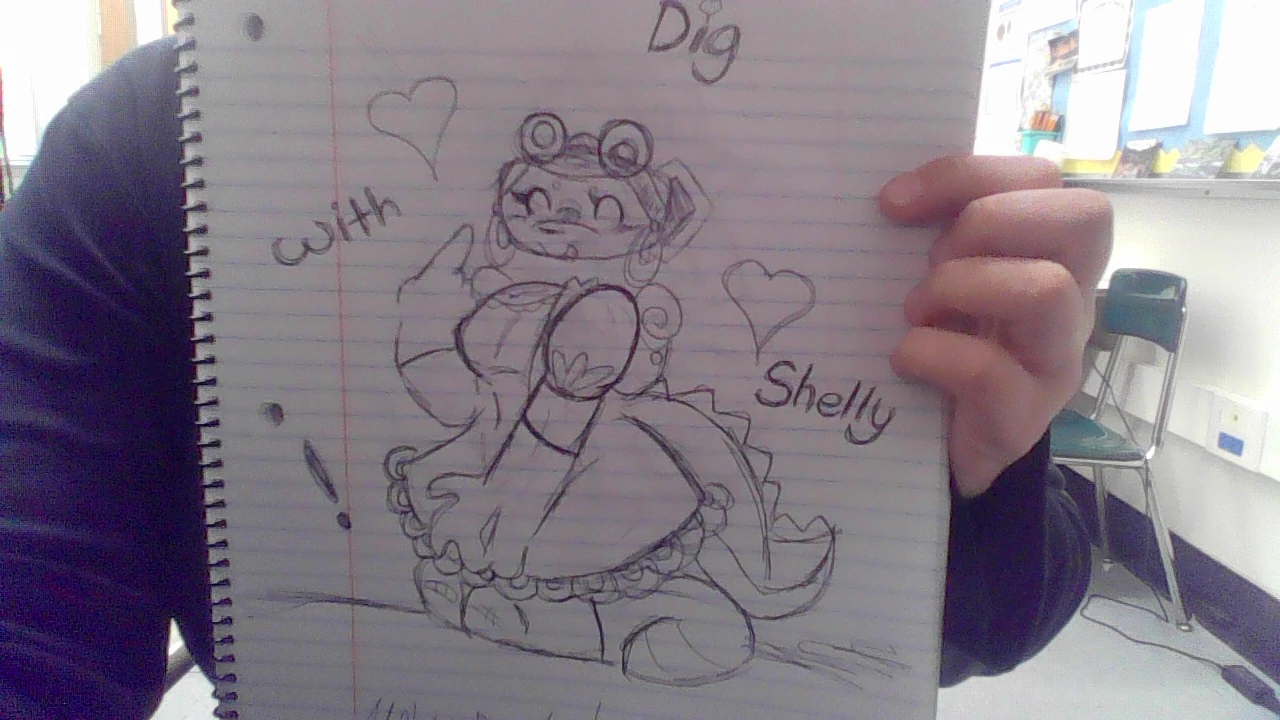 Here's a shelly drawing I doodled in History class. | Fandom