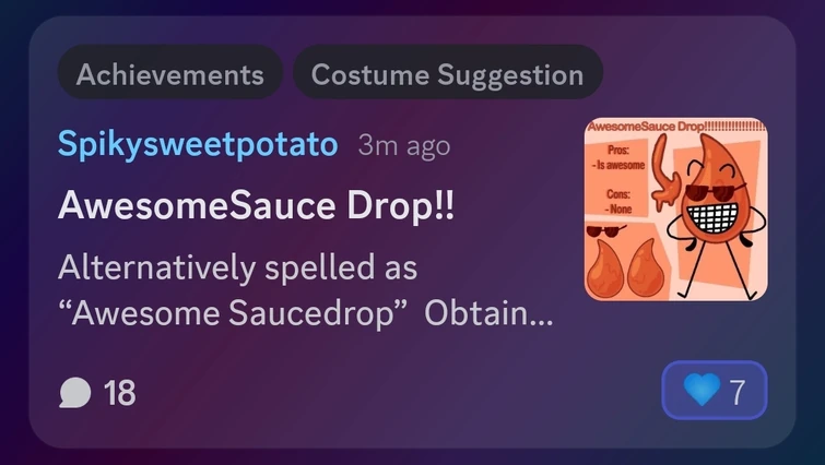 AwesomeSauce drop!!! | Fandom