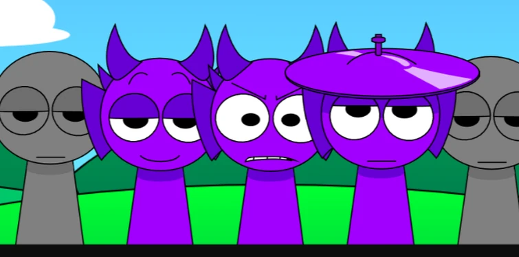 I made Sprunki but everyone is Durple... get ready for Sprunki ...