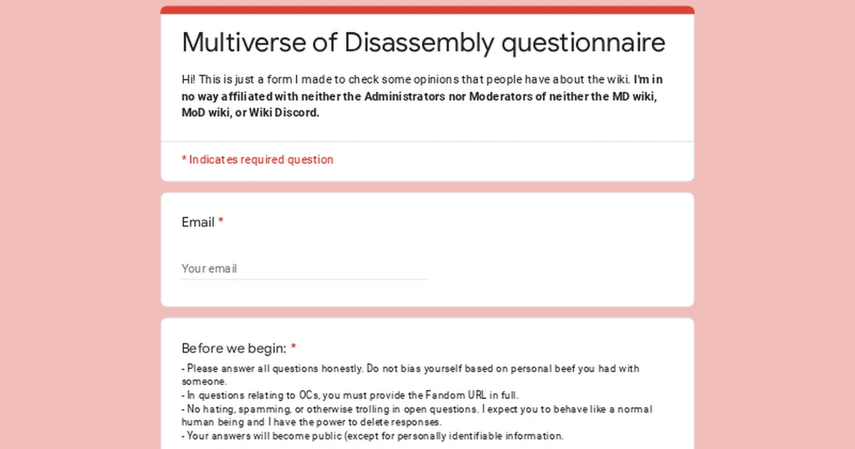 Hey! Made a MoD wiki questionnaire | Fandom