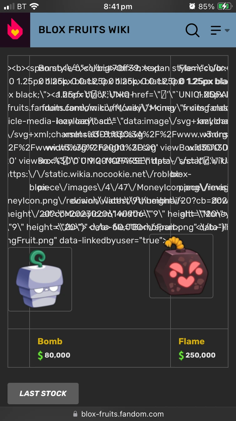 can someone fix the stock page | Fandom