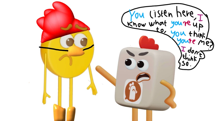 What if Cluck sees yellow as a chicken? | Fandom