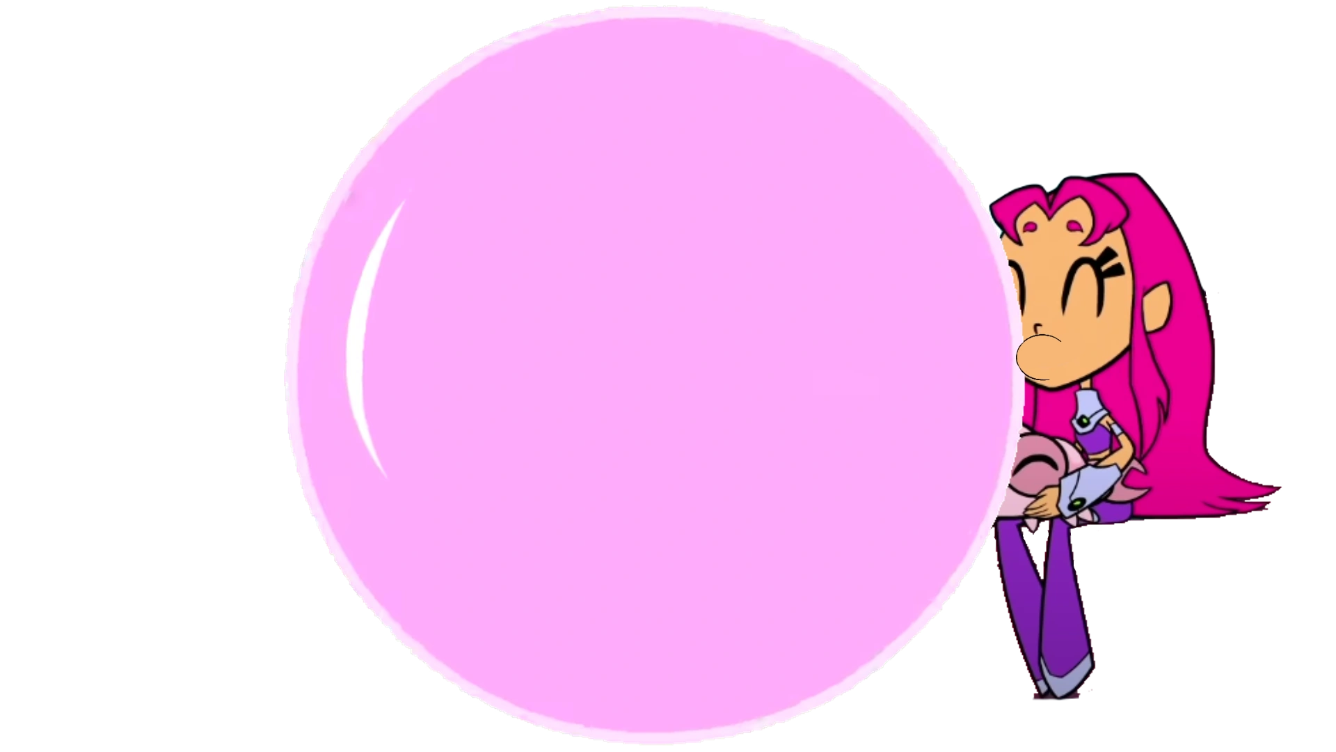 It is the enormous bubble of the gum! | Fandom