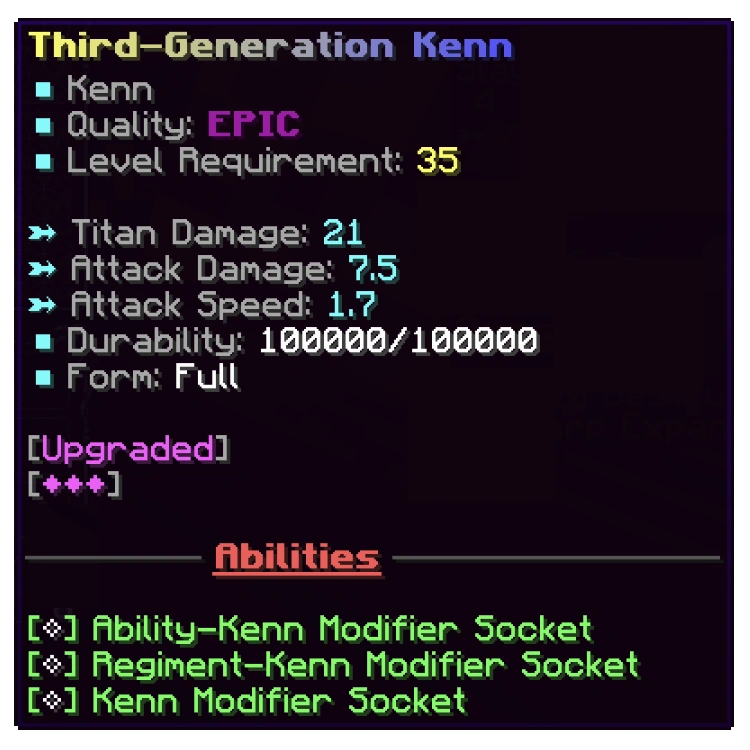Third-Generation Kenn | 8th Axis Wiki | Fandom